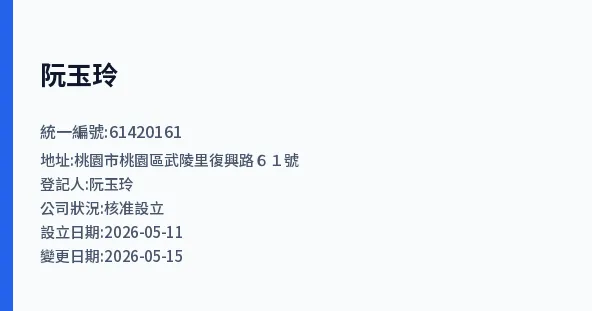 玉玲美甲日本長野經絡的照片-統編 61420161(桃園市) 公司登記資料與營業項目詳細圖表