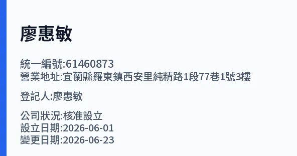 宣淇企業社的照片-統編 61460873(宜蘭縣) 公司登記資料與營業項目詳細圖表