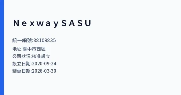 Nexway SASU的照片-統編 88109835(臺中市) 公司登記資料與營業項目詳細圖表