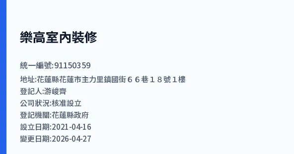 樂高室內裝修的照片-統編 91150359(花蓮縣) 公司登記資料與營業項目詳細圖表