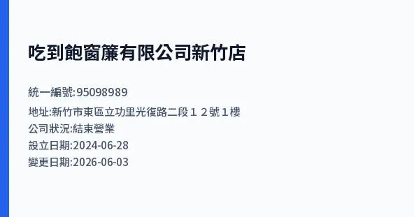 吃到飽窗簾有限公司新竹店的照片-統編 95098989(新竹市) 公司登記資料與營業項目詳細圖表