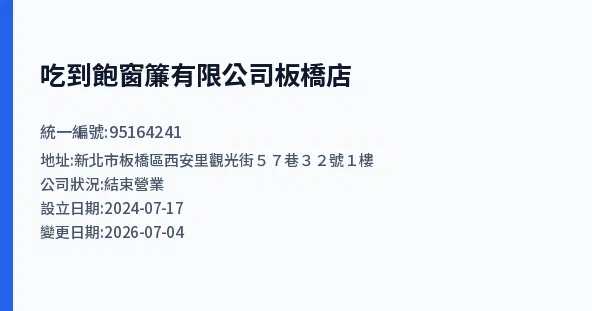 吃到飽窗簾有限公司板橋店的照片-統編 95164241(新北市) 公司登記資料與營業項目詳細圖表
